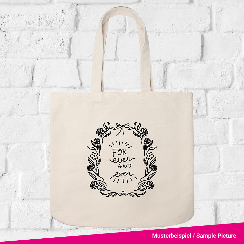 plottiX Einkaufstasche aus Baumwolle - 38 x 41 cm - Natur ...