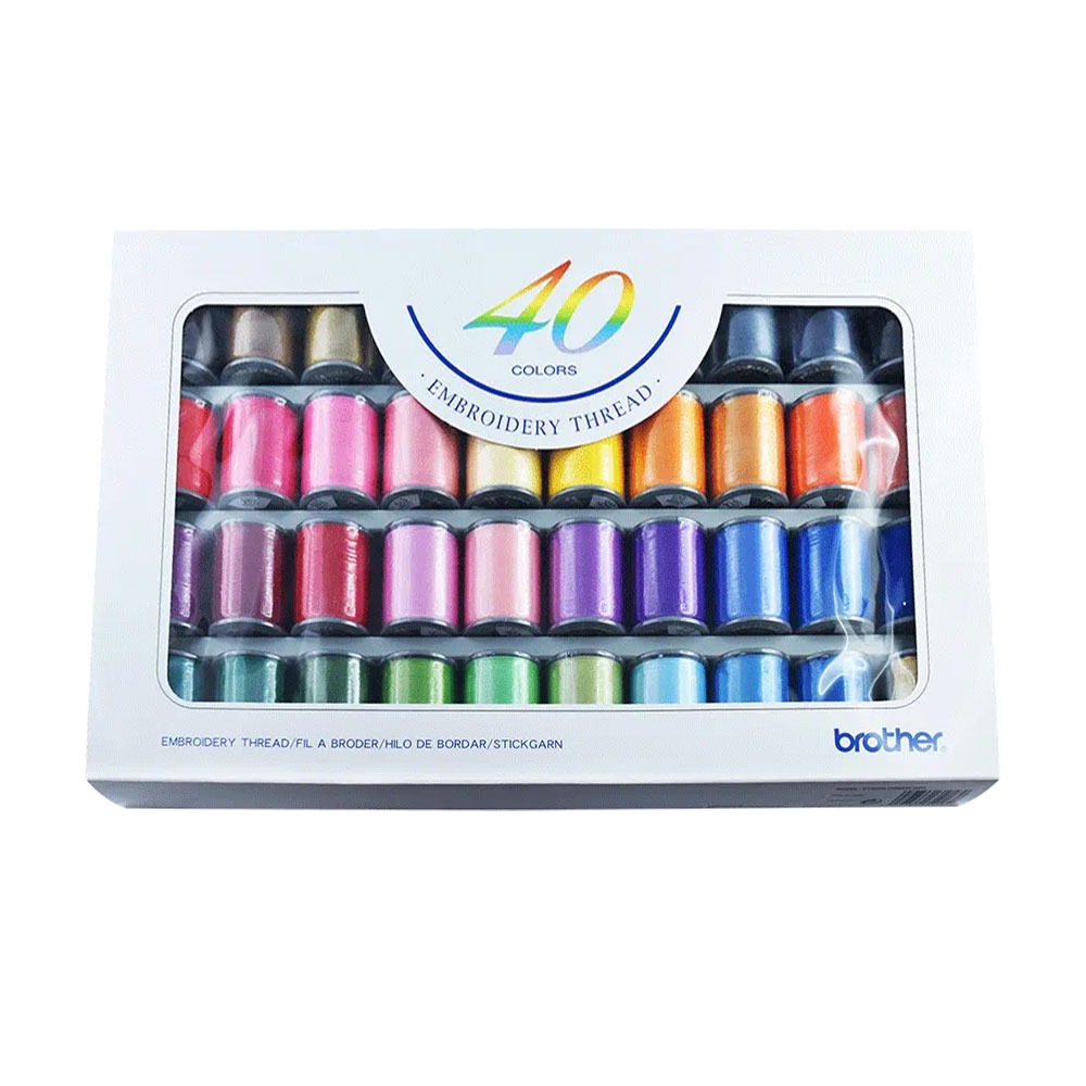 Brother Embroiderythread Set 40 Colors (300m) - Embroidery thread ...