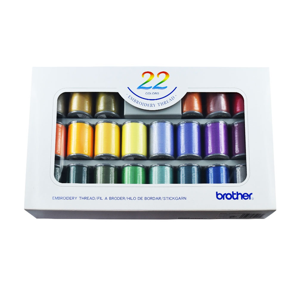 BT Embroidery Thread Set High Gloss 22 Colors (300 m) - Embroidery ...